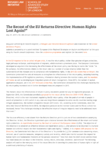 The Recast of the EU Returns Directive: Human Rights Lost Again ...