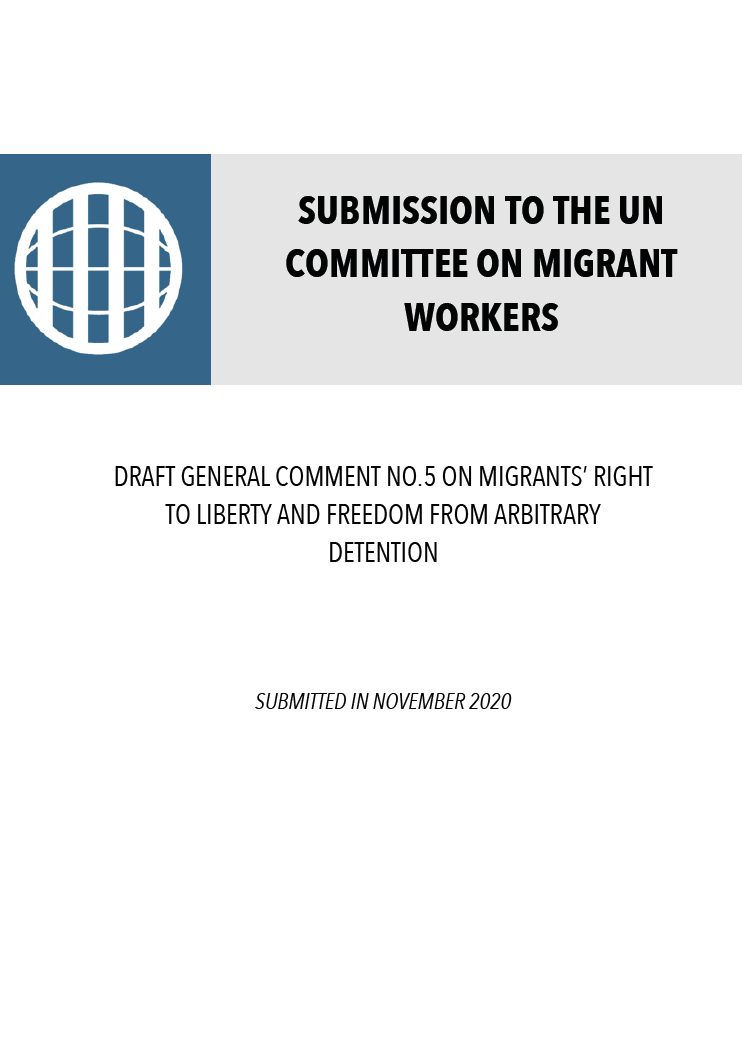 Submission to the UN Committee on Migrant Workers: Draft General Comment No.5 on Migrants’ Right ...